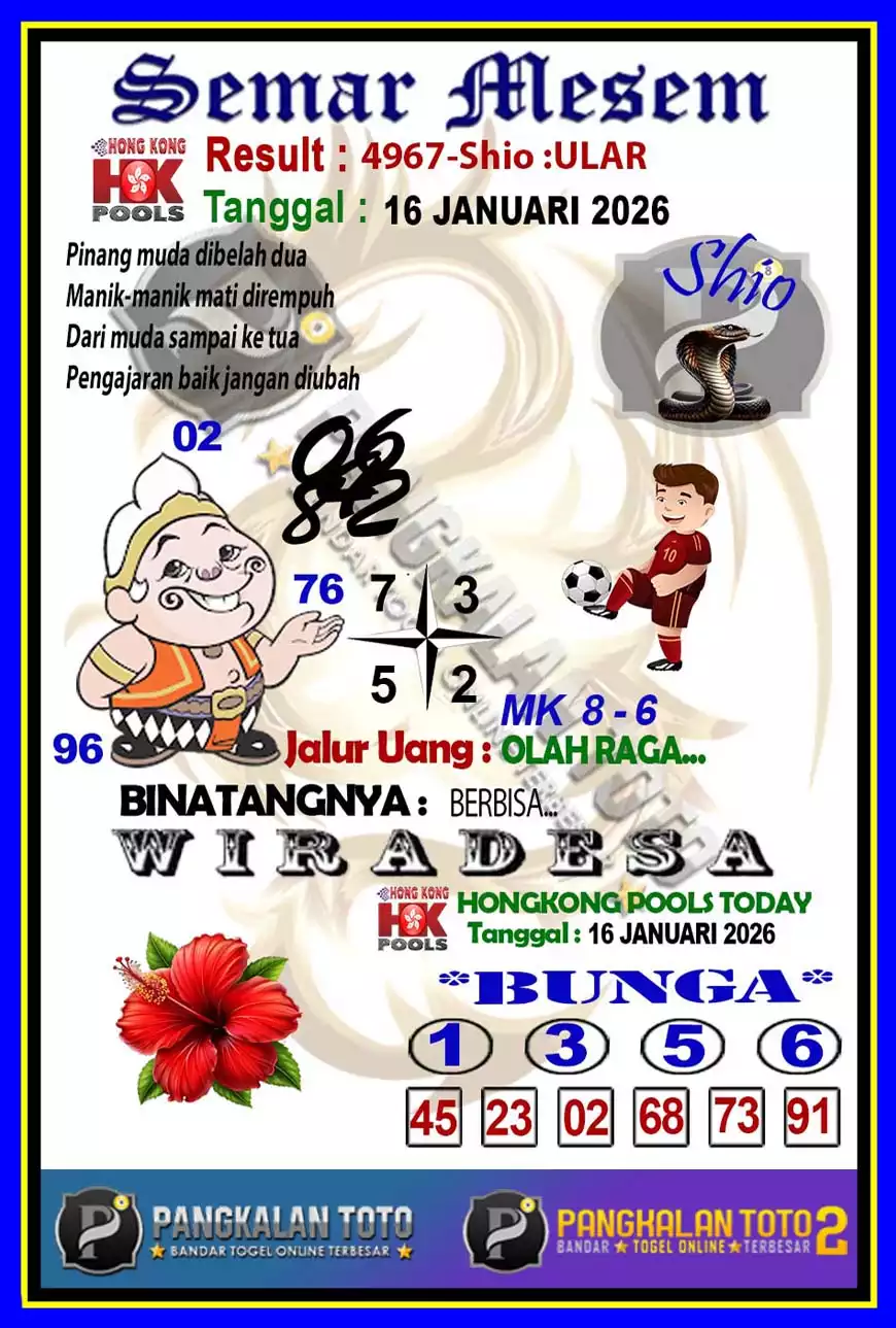 Kode Syair HK Hari Ini 16 Januari 2026 - TogelPools