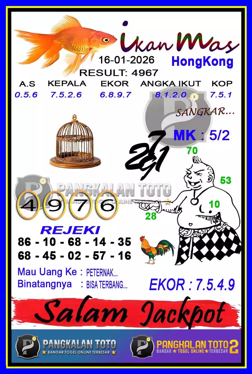 Kode Syair HK Hari Ini 16 Januari 2026 - TogelPools