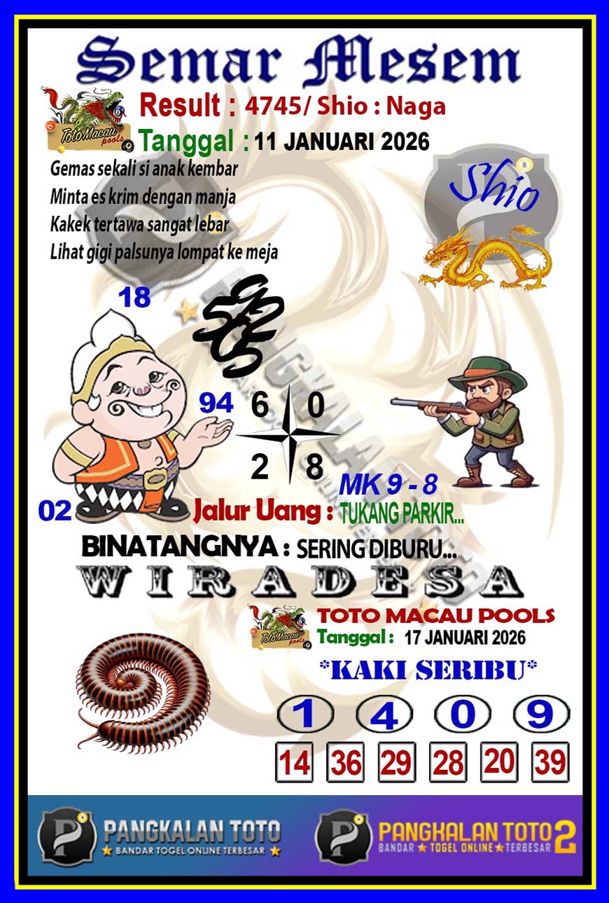 Kode Syair Macau Hari Ini 17 Januari 2026 - TogelPools