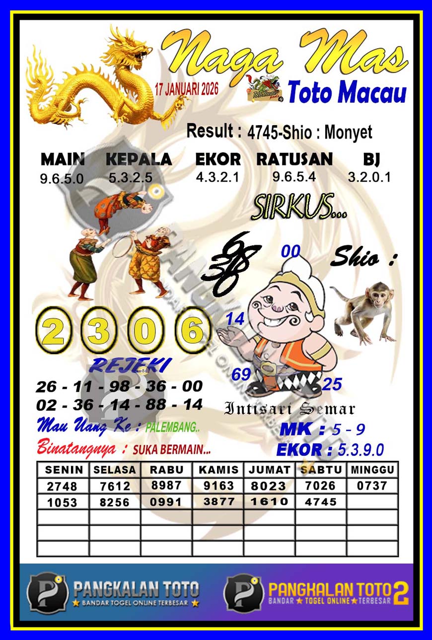 Kode Syair Macau Hari Ini 17 Januari 2026 - TogelPools